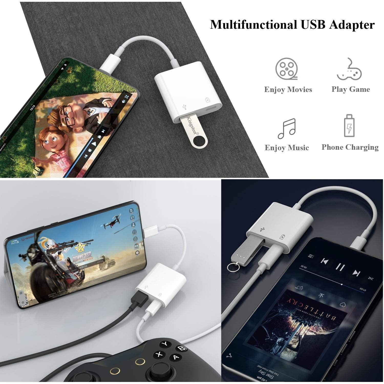 Buy USB C to USB Adapter, Type C USB OTG Cable, 2