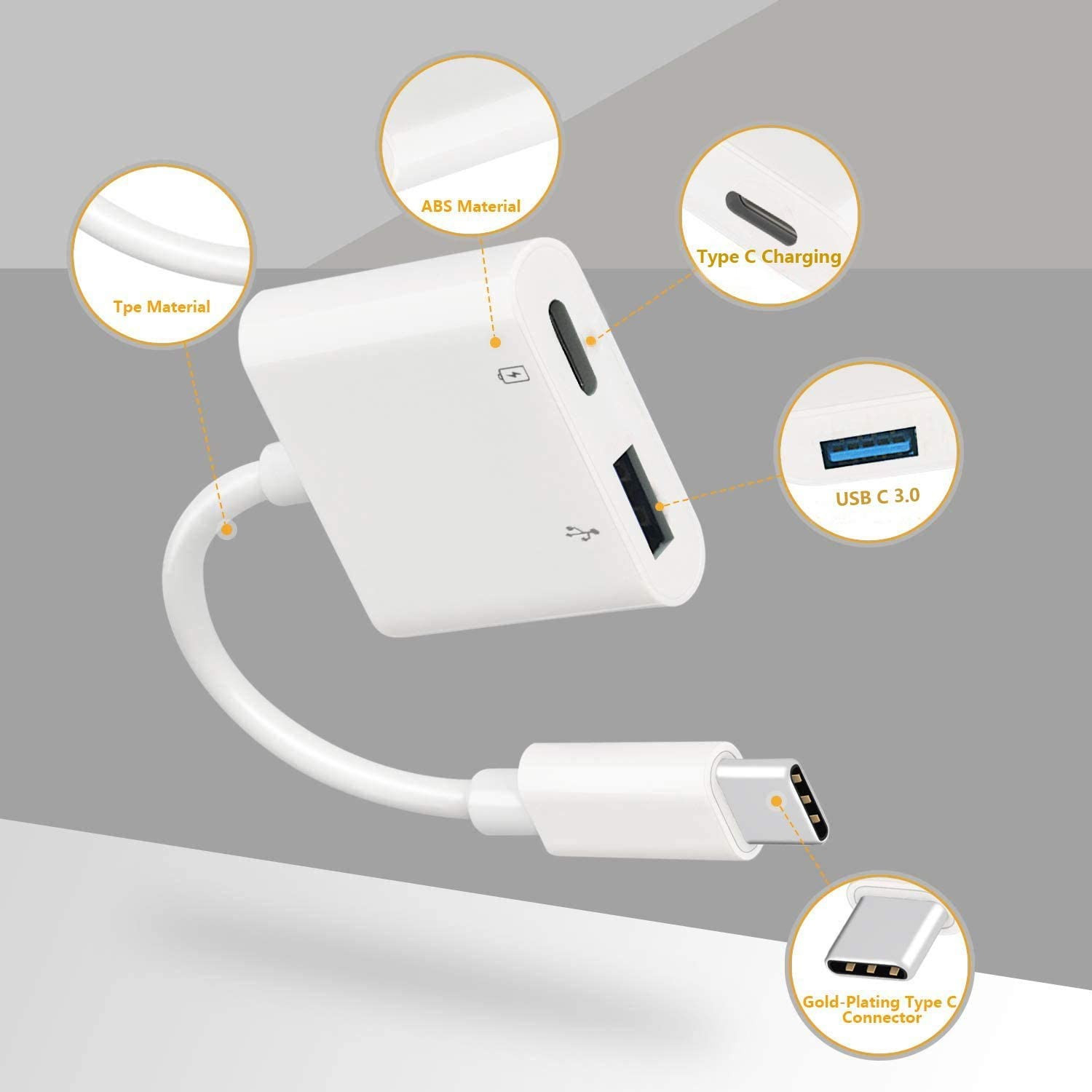 Buy USB C to USB Adapter, Type C USB OTG Cable, 2